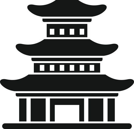 Traditional asian temple building representing Vector Image