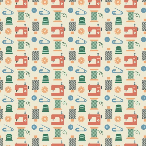 Knitting and needlework seamless pattern Vector Image