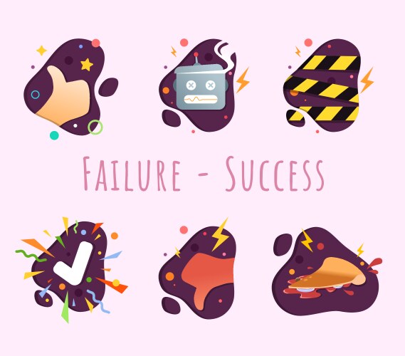 Success error warning info notification Royalty Free Vector