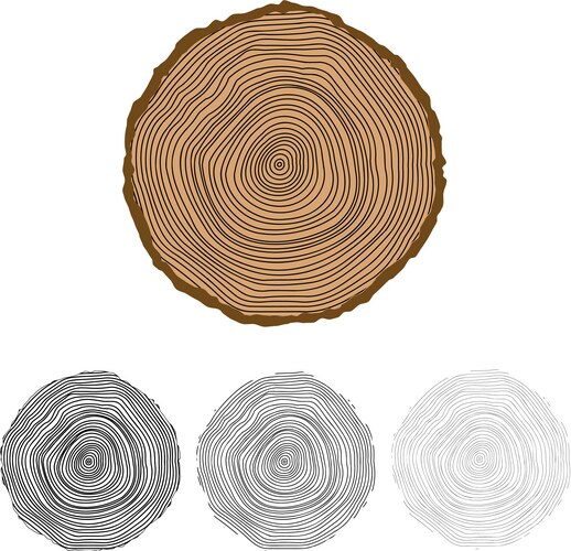 Conceptual background with tree-rings Royalty Free Vector