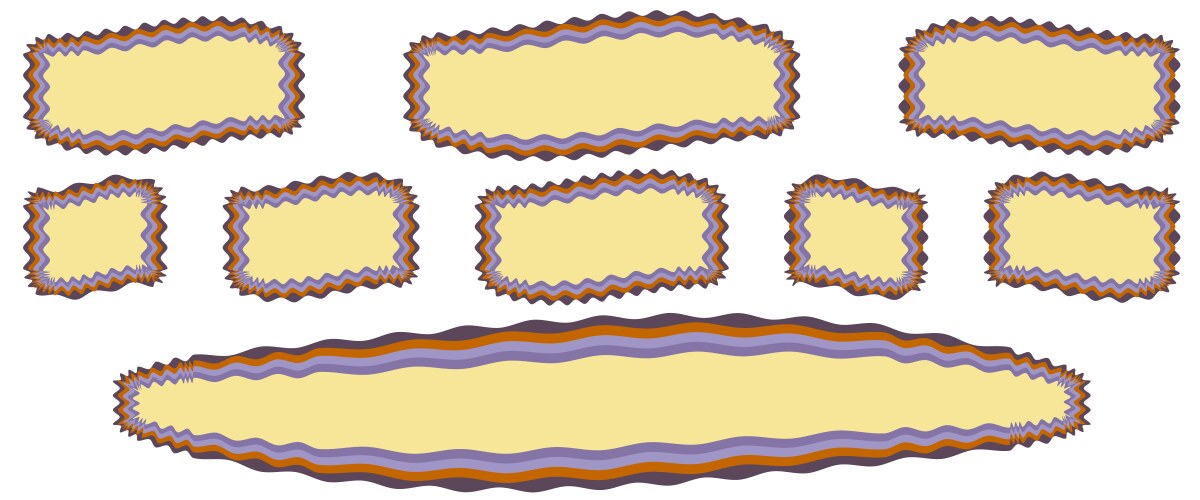 Hand-drawn text frames Royalty Free Vector Image