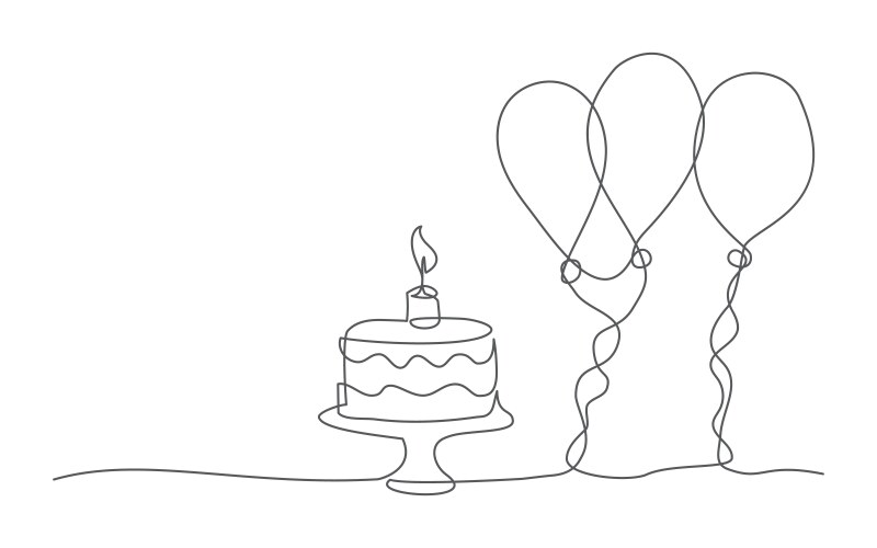 Happy Birthday Outline Vector Images (over 41,000)