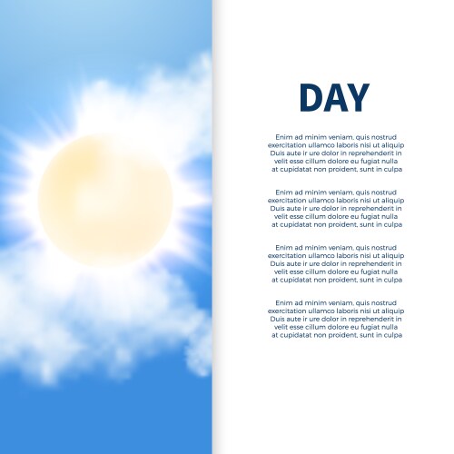 Different times of day landscapes noon sun Vector Image