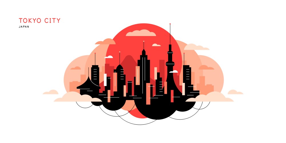 Tokyo Skyline Vector Images (over 1,000)