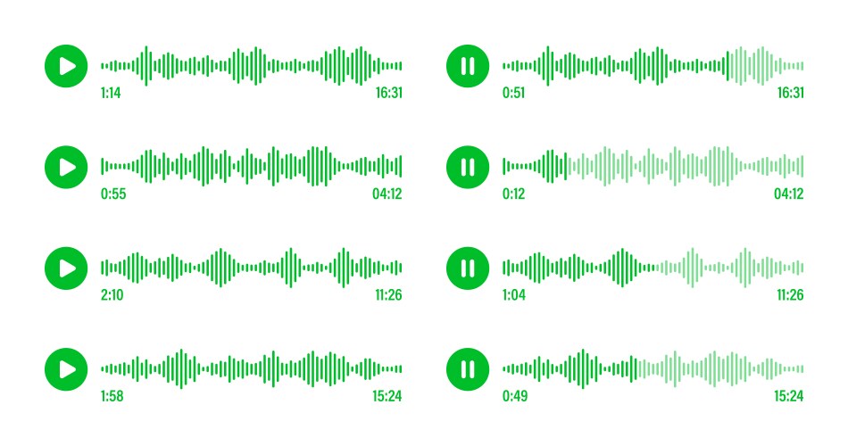 Voice message social media chat conversation Vector Image Voice message social media chat conversation Vector Image