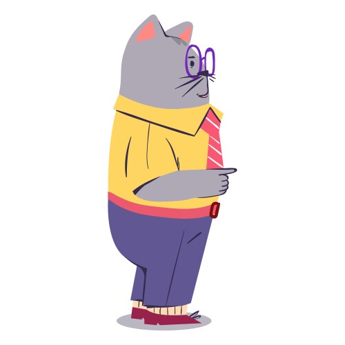 Cartoon cat side view Vector Images & Graphics for Commercial Use ...
