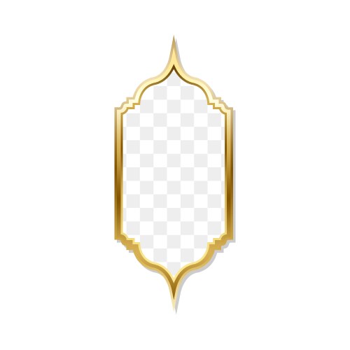 Realistic golden frames in arabic style Royalty Free Vector
