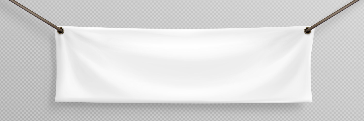 Blank fabric banner Royalty Free Vector Image - VectorStock