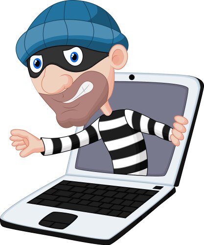 Thief cartoon with sack of money Royalty Free Vector Image