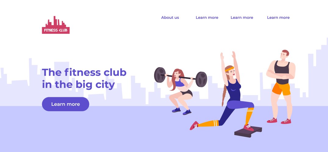 Mobile website landing page template Royalty Free Vector