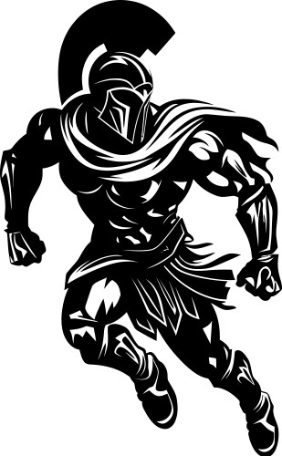 Racing roman warrior sprint logo sprinting Vector Image