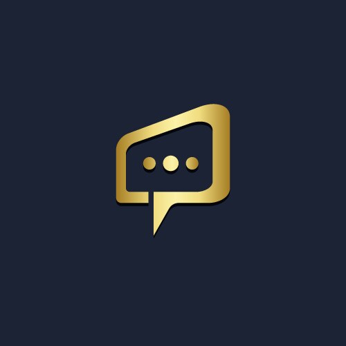 People group talk logo Royalty Free Vector Image