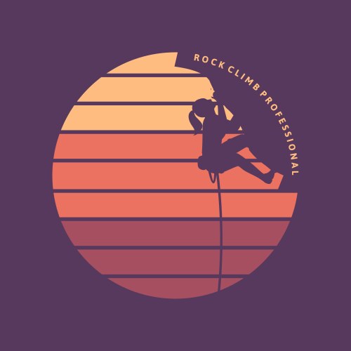 T shirt design climb with pride rock climber Vector Image