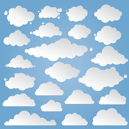 Blue clean air sky with clouds panorama cloud Vector Image