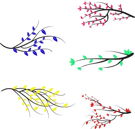 Branches with flowers Royalty Free Vector Image