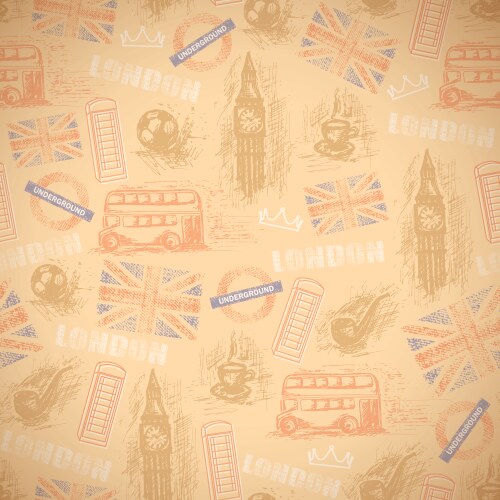 Creative letters seamless pattern english Vector Image