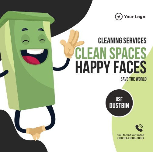 Banner design go green save world Royalty Free Vector Image