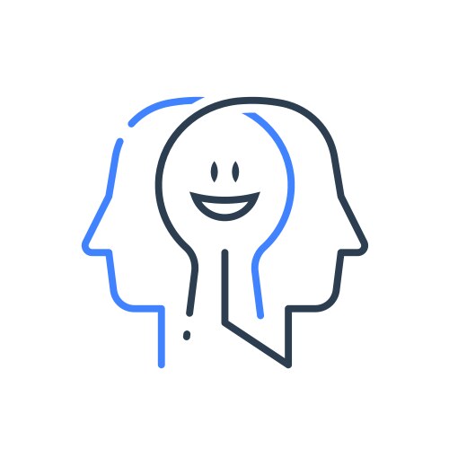 Human head profile cognitive psychology Royalty Free Vector