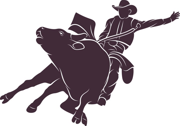 Bucking Bull Rider Vector Images (over 100)