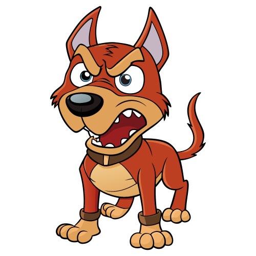 Cartoon angry dog design Royalty Free Vector Image