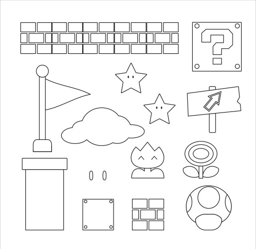 Mario Clouds Vector Images (97)