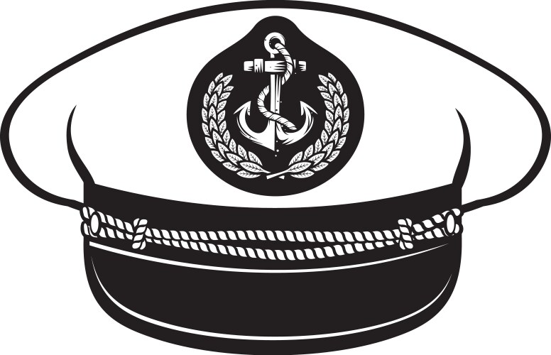 Nautical Captain's Hat Royalty Free Vector Image
