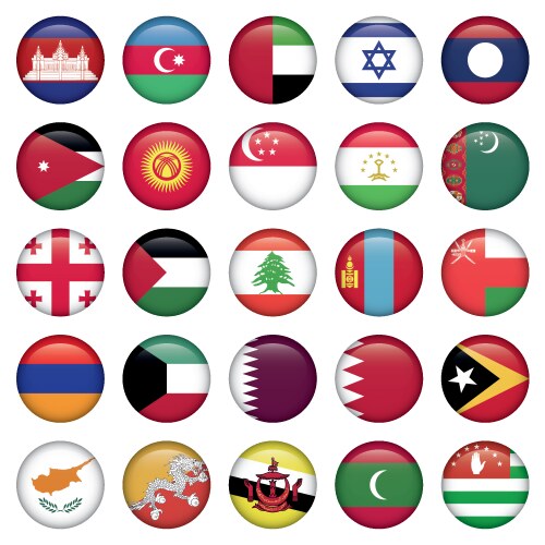 Flag buttons set 1 Royalty Free Vector Image - VectorStock