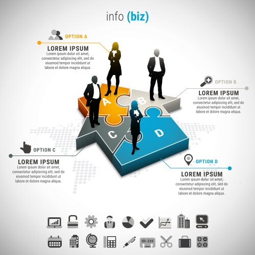 Business infographic Royalty Free Vector Image
