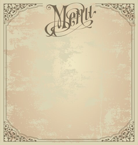 Blank Menu Templates Free Download