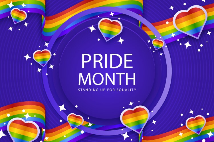 Gradient pride month background Royalty Free Vector Image