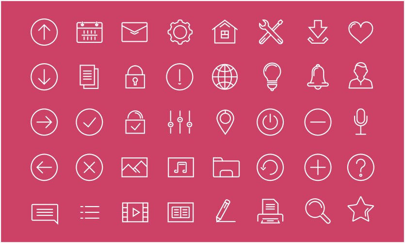 Operating system icon set Royalty Free Vector Image