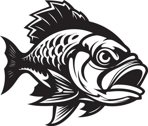 Tropical triumph fish iconography Royalty Free Vector Image
