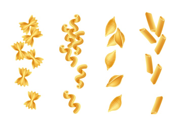 Realistic pasta template Royalty Free Vector Image