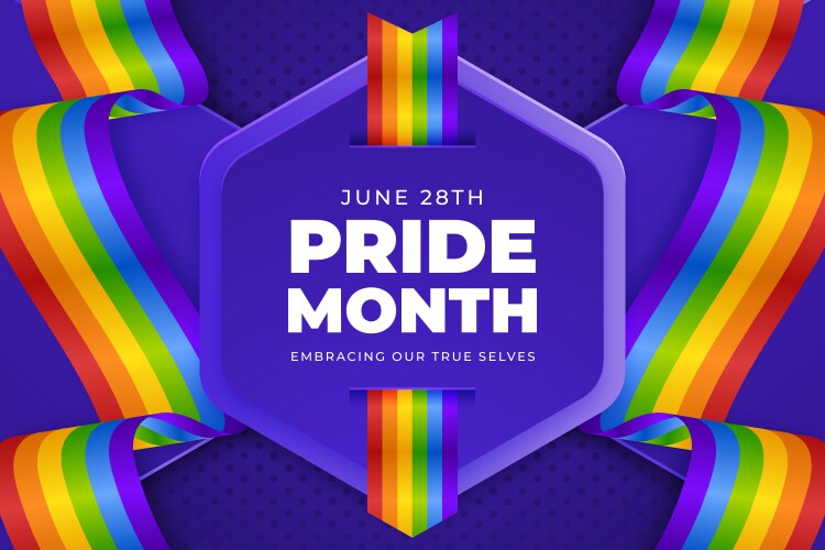 Gradient background for pride month celebration Vector Image