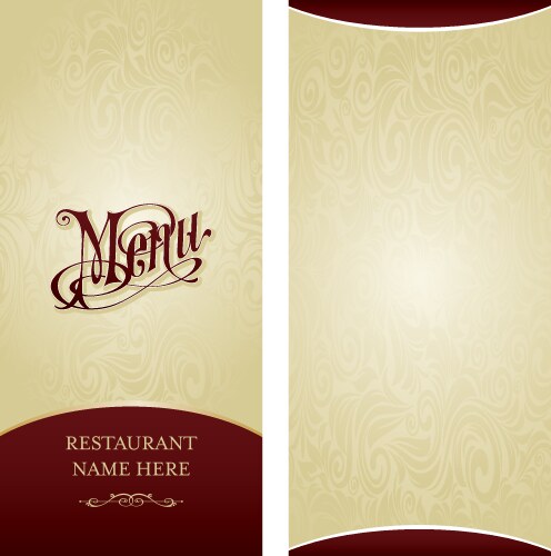 Art restaurant menu Royalty Free Vector Image - VectorStock