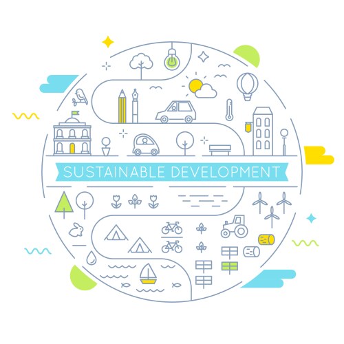Sustainable development global goals corporate Vector Image