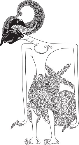 Wayang kayon or tree life Royalty Free Vector Image