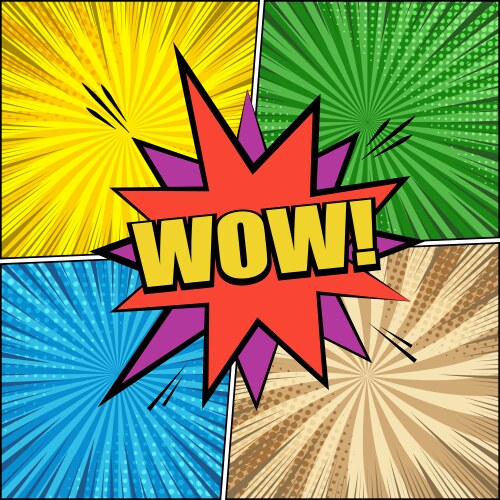Comic bright composition Royalty Free Vector Image Comic bright composition Royalty Free Vector Image