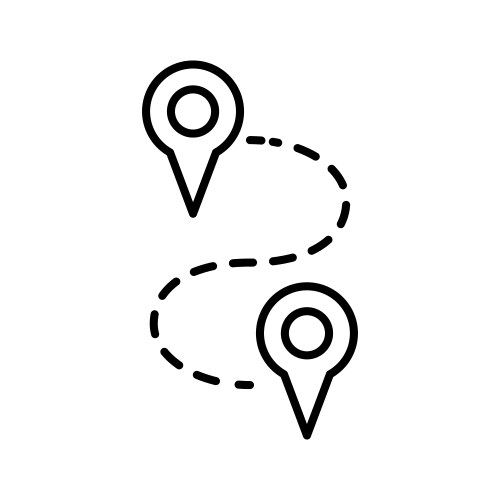 Road map relocation icon marker pointer gps Vector Image