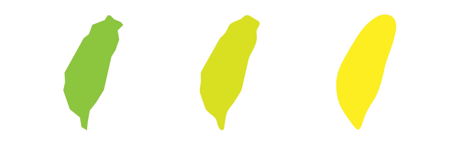 Taiwan simplified map Royalty Free Vector Image