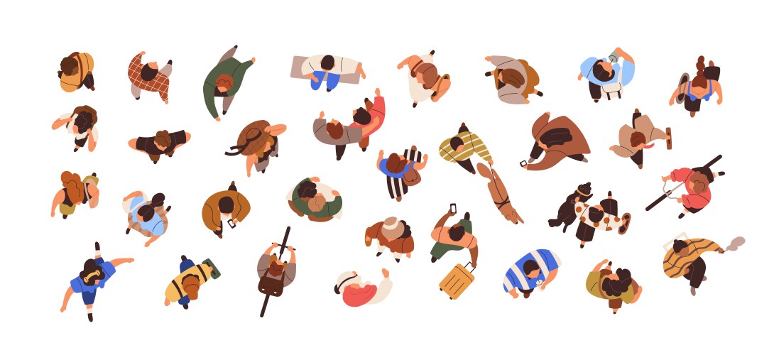 People Top View Vector People Top View Vector Art, Icons, And Graphics