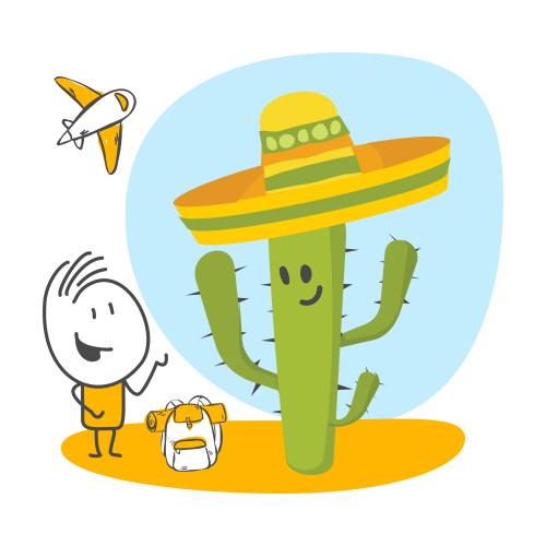 Stickman Trip Cartoon Vector Images (97)