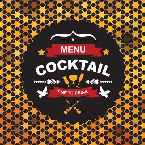 Cocktail bar menu template design Royalty Free Vector Image