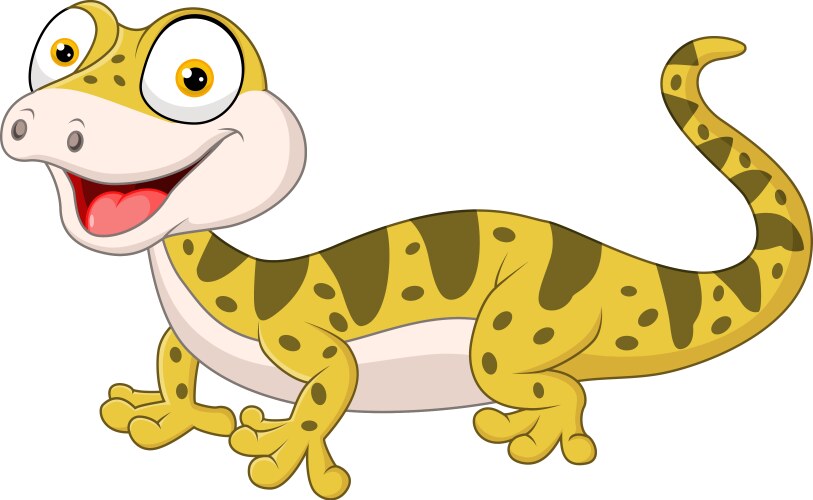 Cartoon cute lizard Royalty Free Vector Image - VectorStock