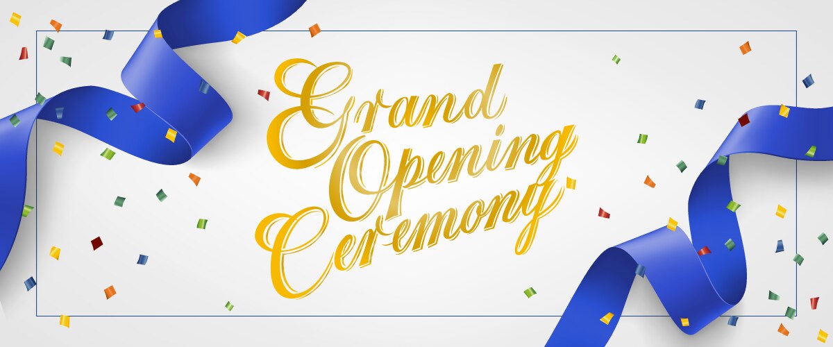 Grand opening banner template advertising design Vector Image