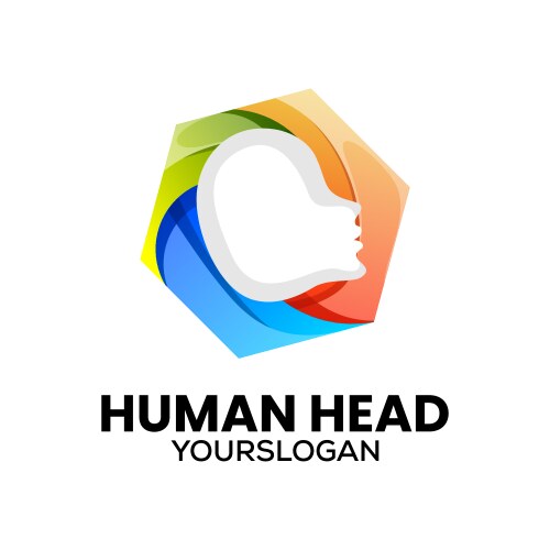 Human icon logo design Royalty Free Vector Image