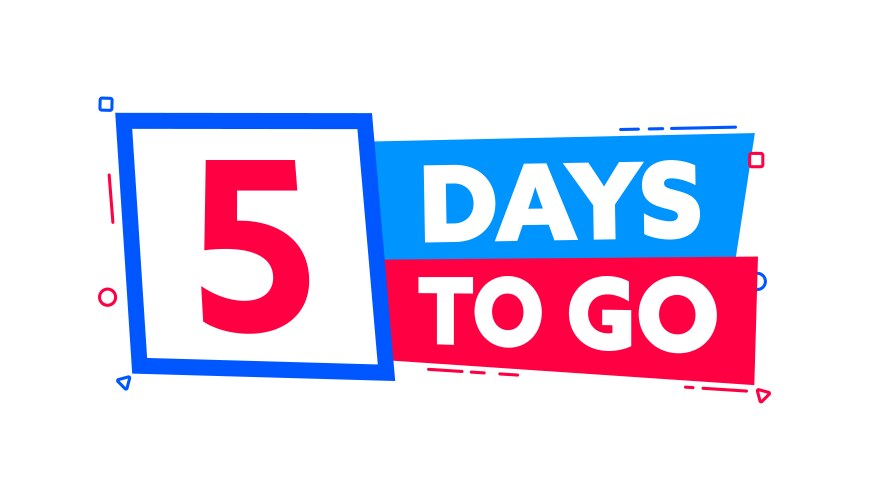 5 Days to Go Vector Images (over 1,700)