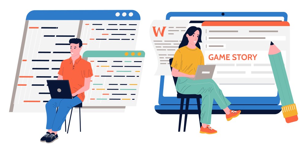 Woman Coder Vector Images (over 870)