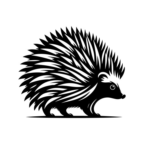 Hedgehog silhouette Royalty Free Vector Image - VectorStock