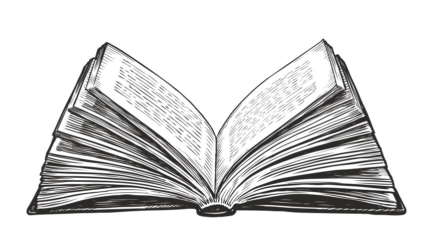 Stack multi colored books and open book from Vector Image